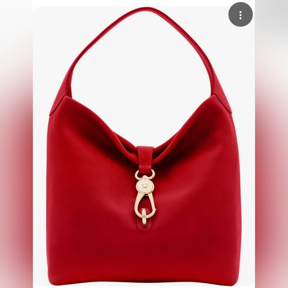Dooney & Bourke | Bags | Dooney Bourke Logo Lock Shoulder Bag Red ...